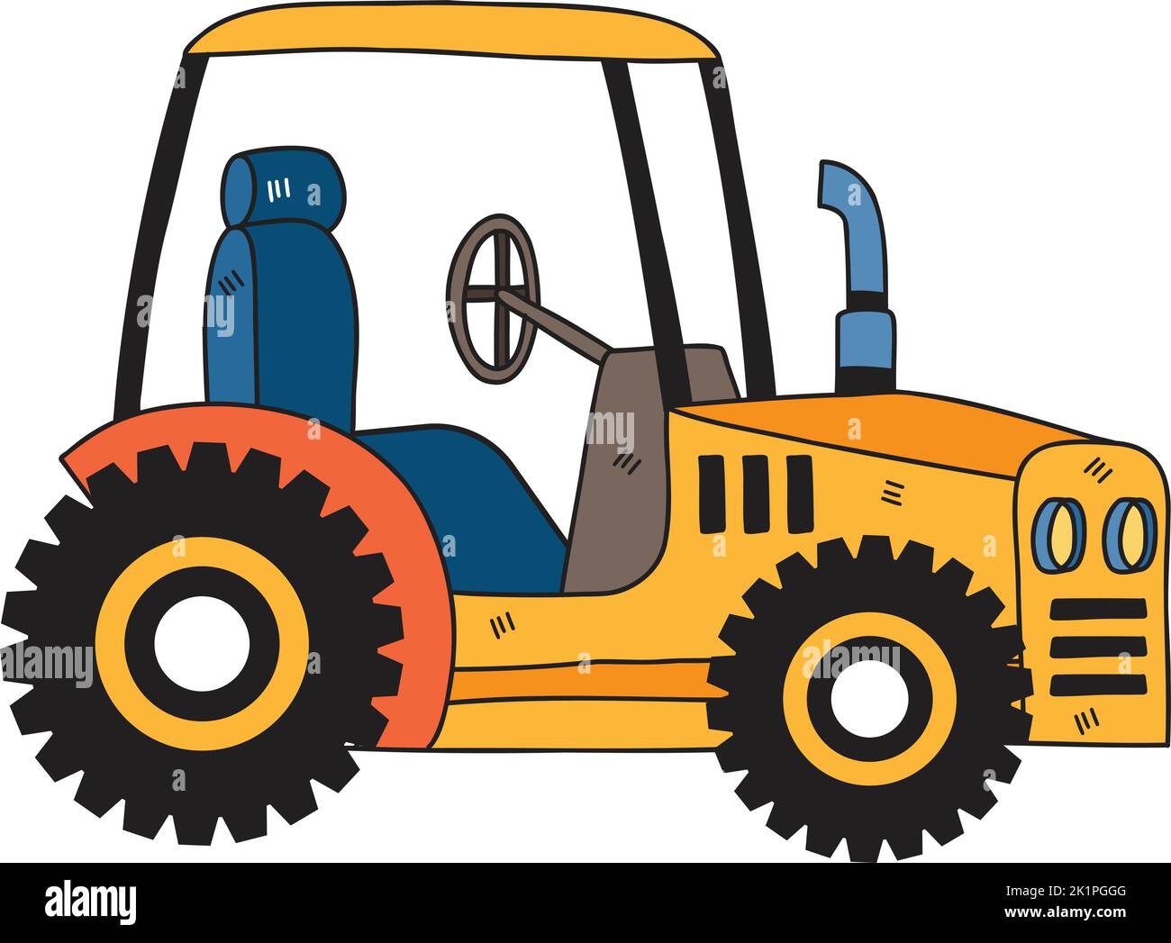Hand tractor Cut Out Stock Images & Pictures - Alamy