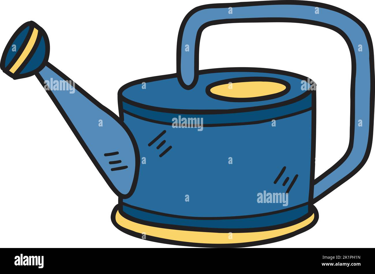 Hand Drawn watering pot illustration isolated on background Stock ...