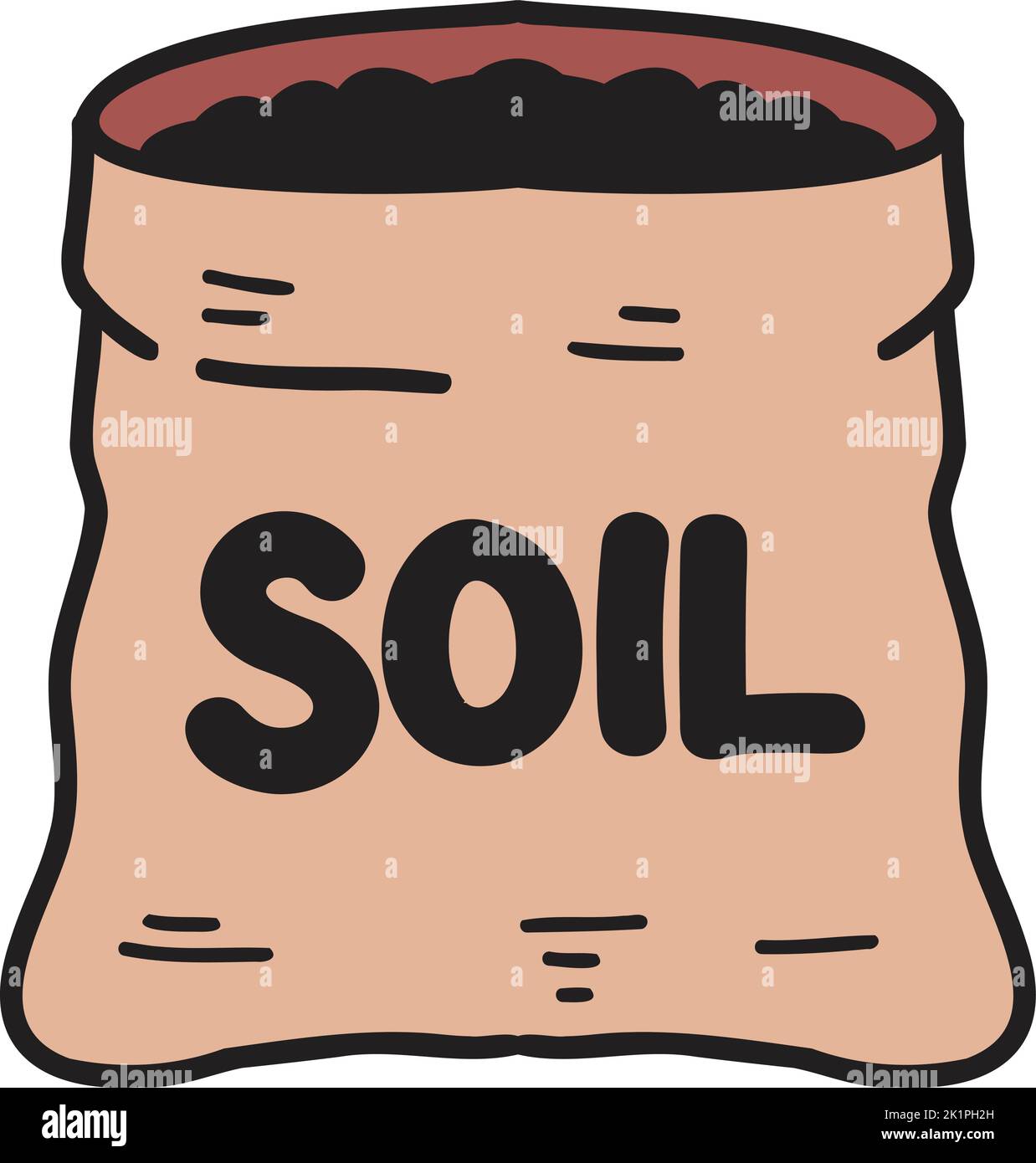 Hand Drawn soil bag illustration isolated on background Stock Vector ...