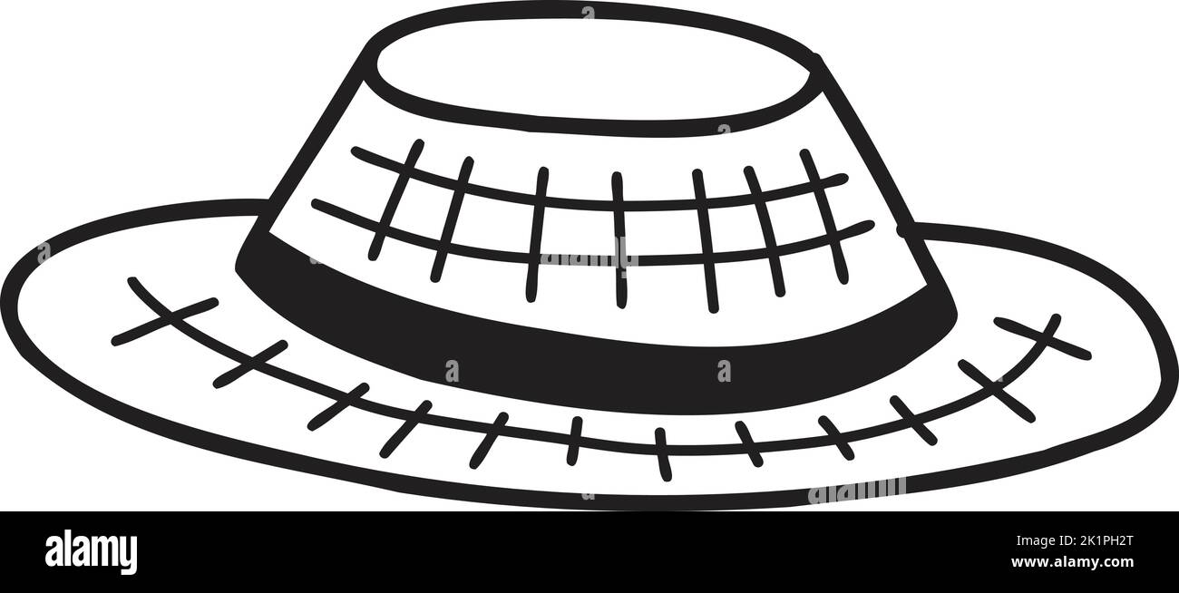 Hand Drawn farm hat illustration isolated on background Stock Vector ...