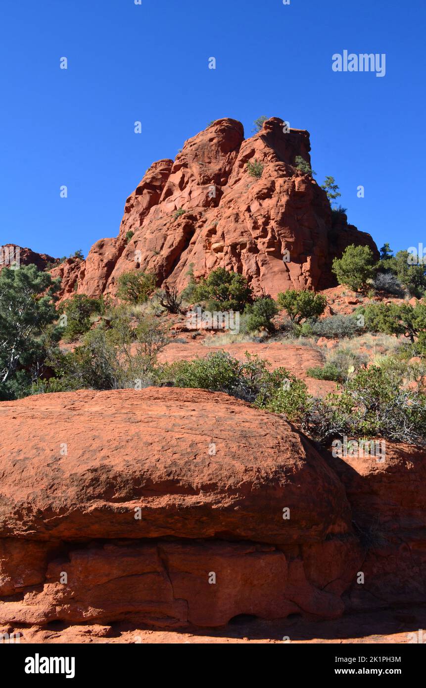 Hike up to the top of a red rock formation in stunning Sedona Arizona ...