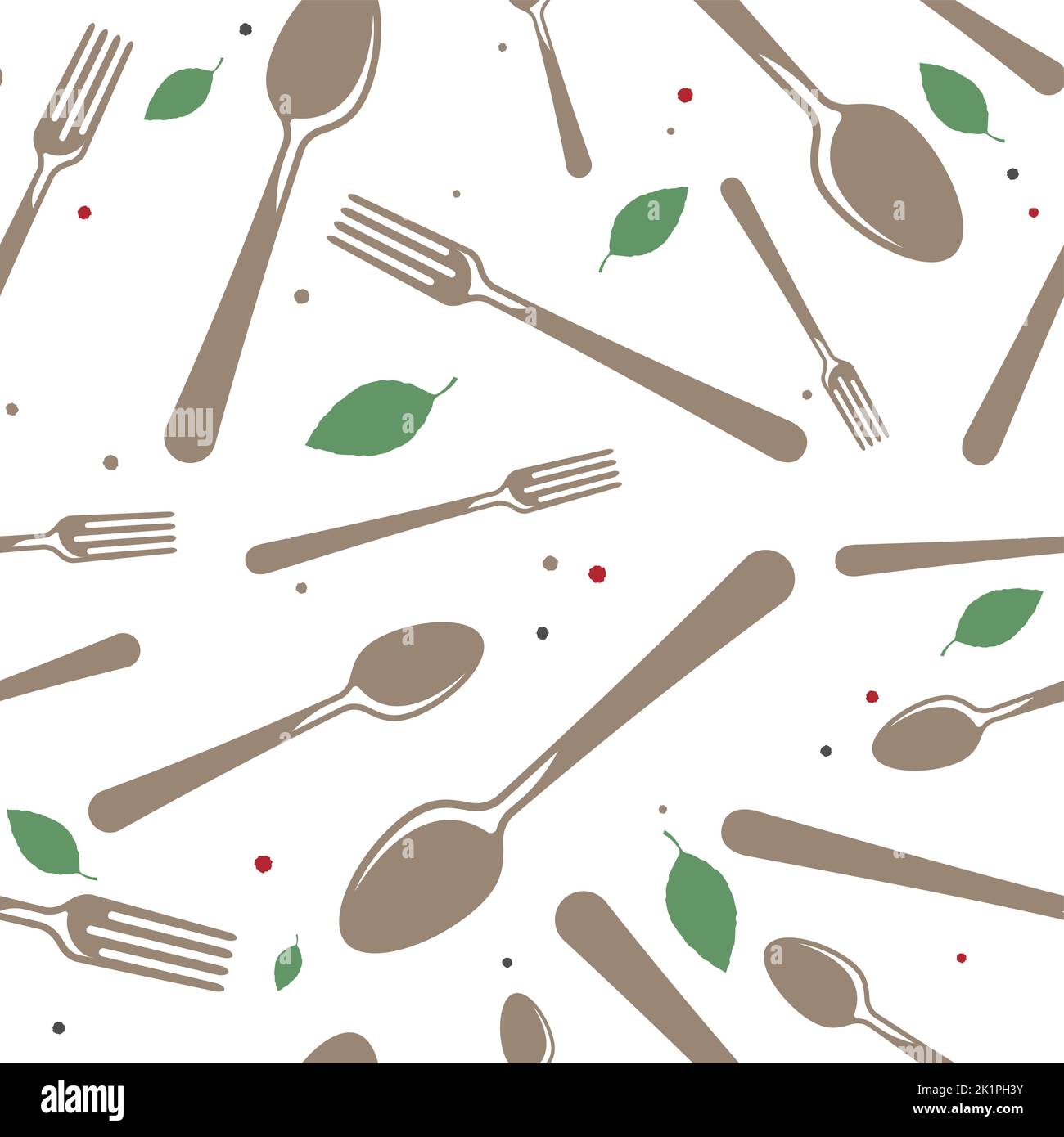spoon and fork seamless pastel pattern for menu Stock Vector Image ...