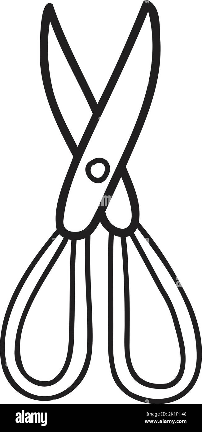 Hand Drawn scissors illustration isolated on background Stock Vector ...