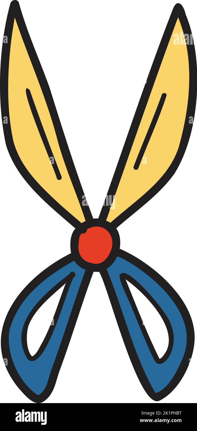 Hand Drawn scissors illustration isolated on background Stock Vector ...