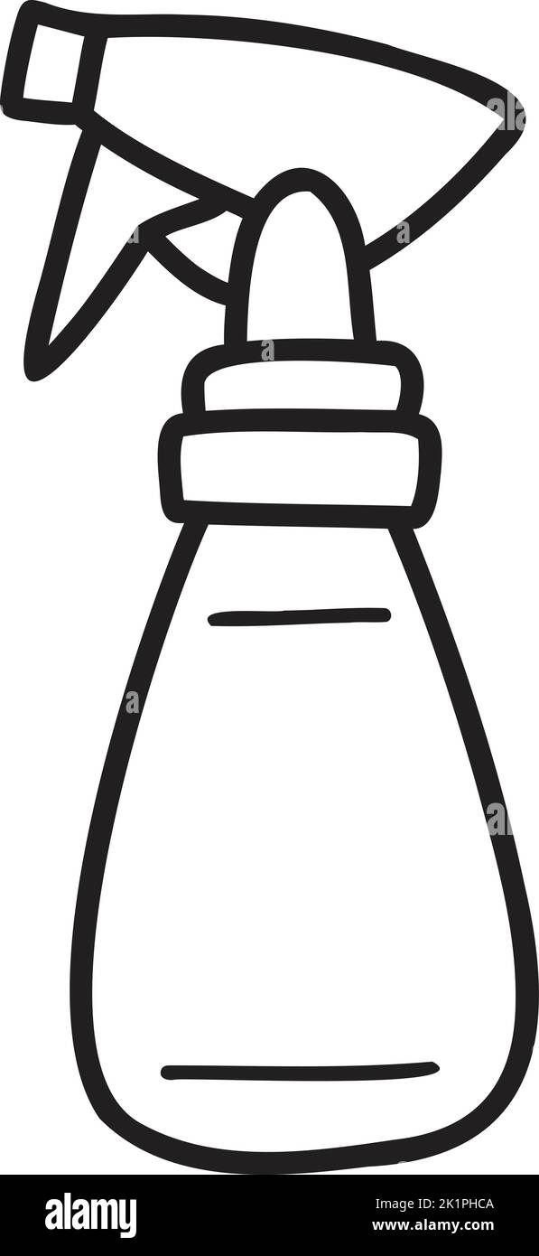 Hand Drawn Spray bottle illustration isolated on background Stock ...