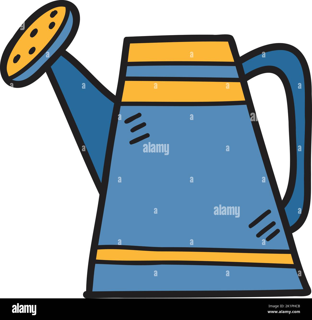 Hand Drawn watering pot illustration isolated on background Stock ...