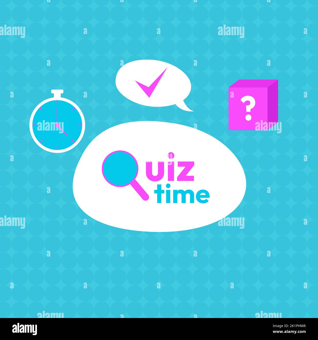 Quiz Test Lottery Millionaire Menu Template Quiz Game Frame Flat