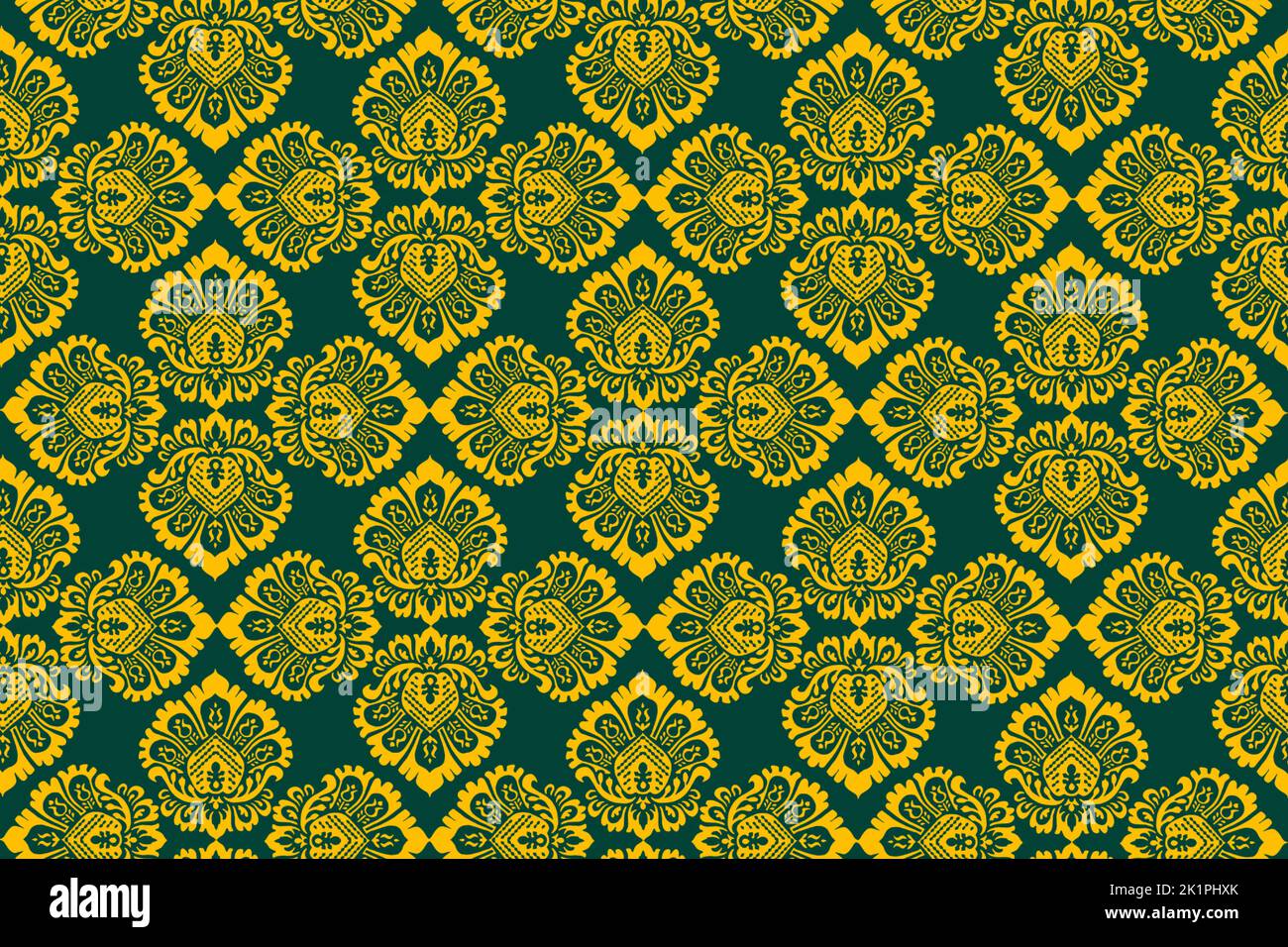A vector of yellow seamless pattern Indonesian batik illustrations on ...
