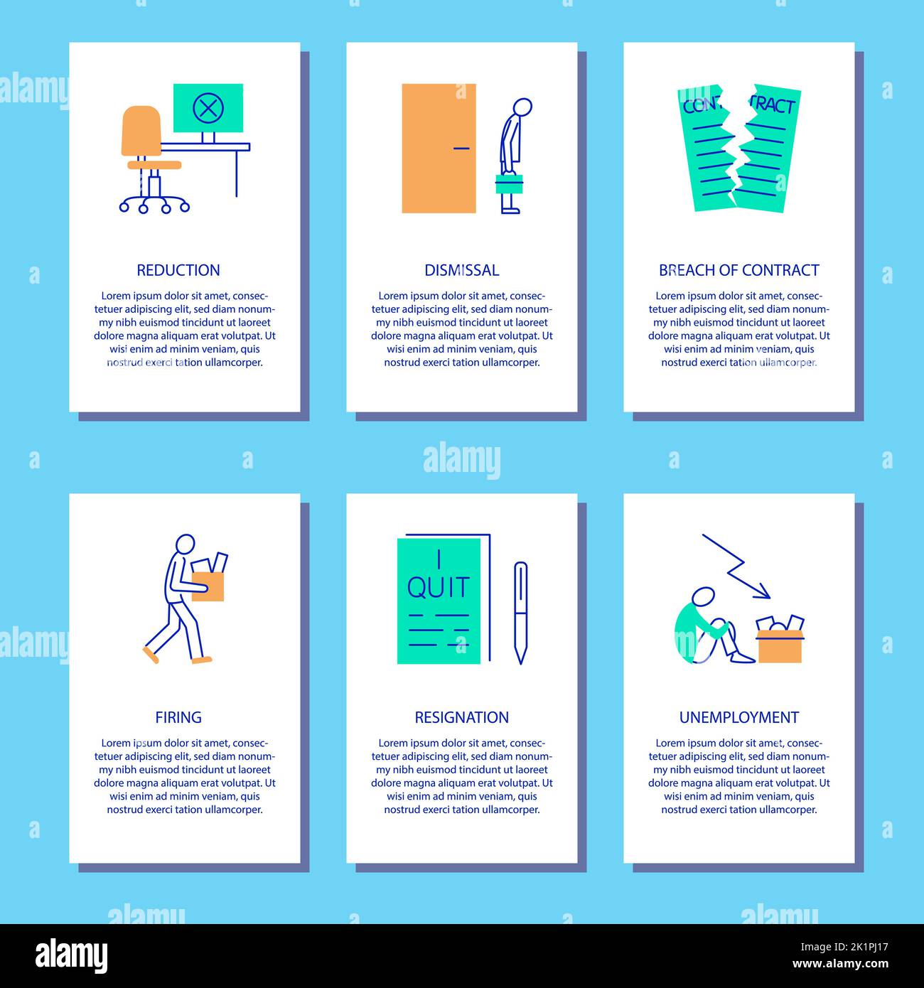 Leaving work flyer templates set with place for text. Quitting job ...