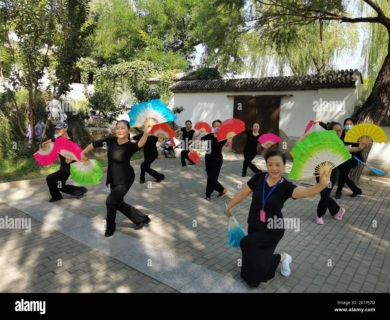 Beijing, China. 8th Sep, 2022. Members of a dance troupe at the ...