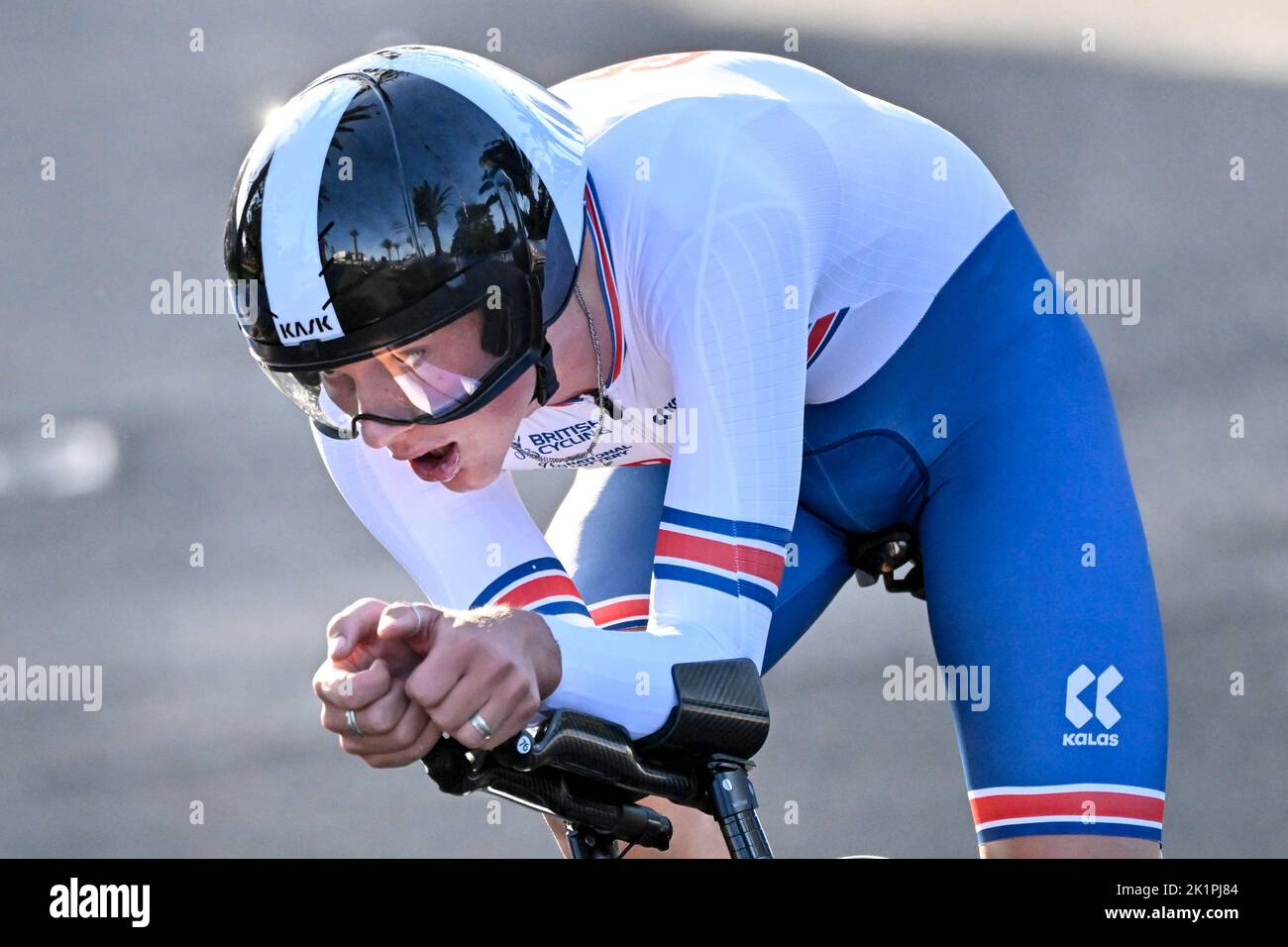 British Joshua Tarling pictured in action during the Junior men ...