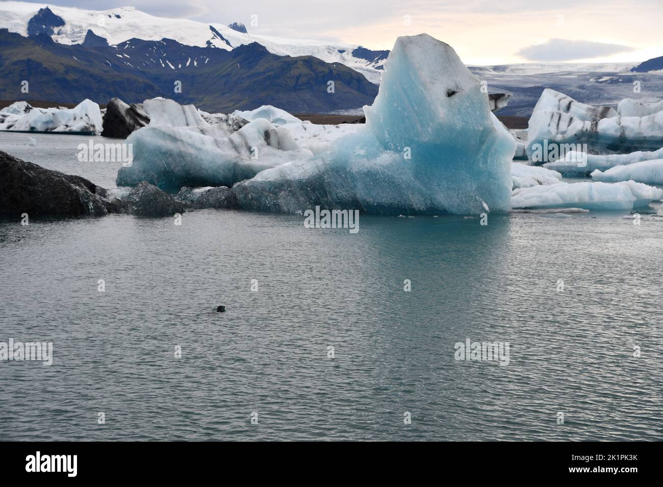 The big ice pieces in a glacier Stock Photo - Alamy