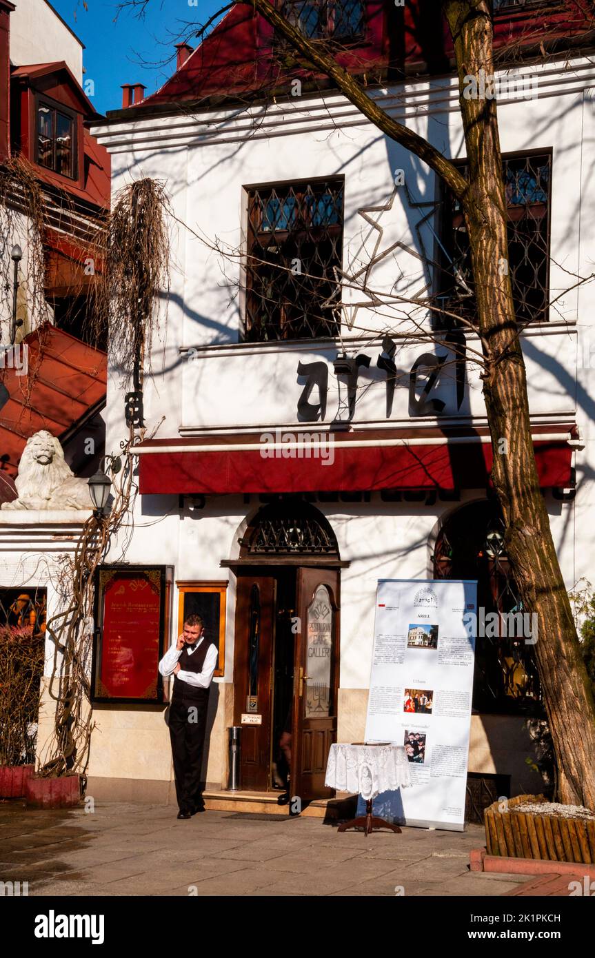 Ariel in Kazimierz, the traditional Jewish Quarter of Krakow, Poland ...