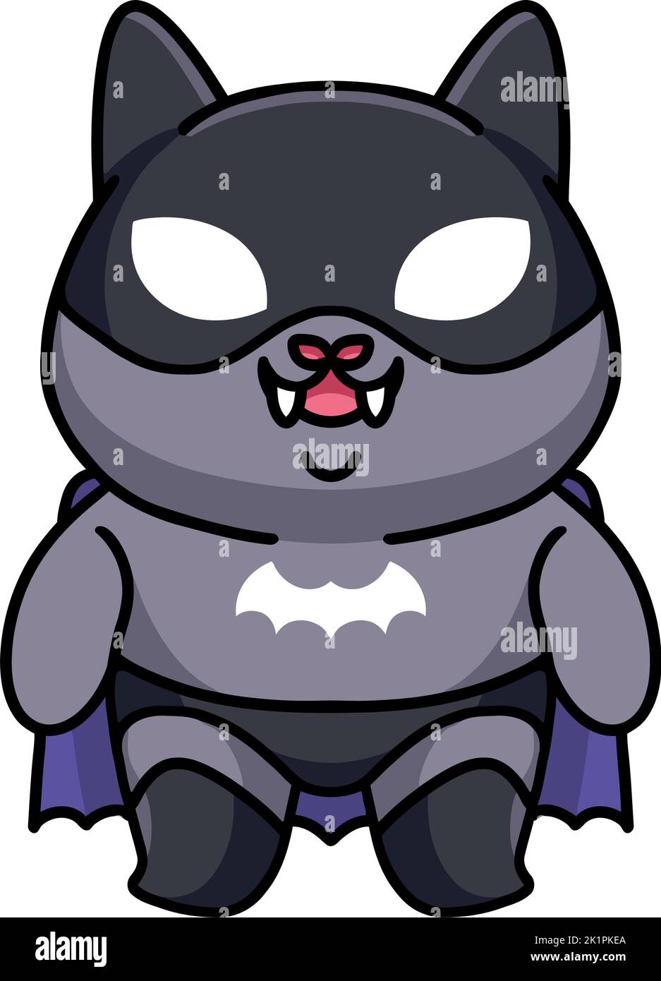 A cute bat cartoon character isolated on white background Stock Vector ...