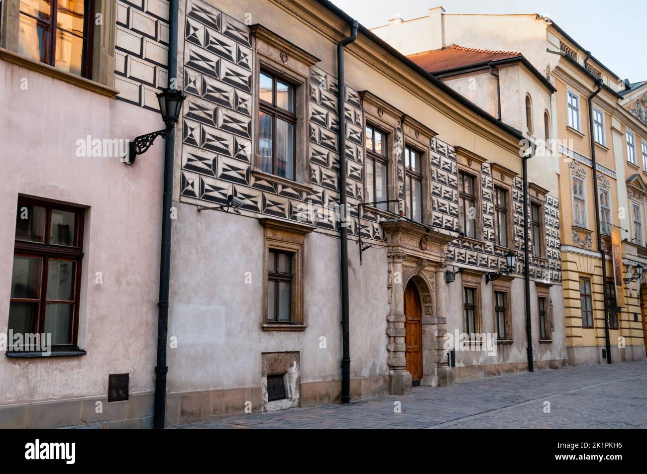Renaissance House of the Deans in Krakow, Poland and a grand stone ...