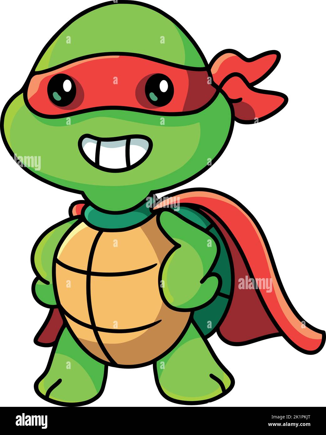 An adorable Ninja turtle isolated on white background Stock Vector ...