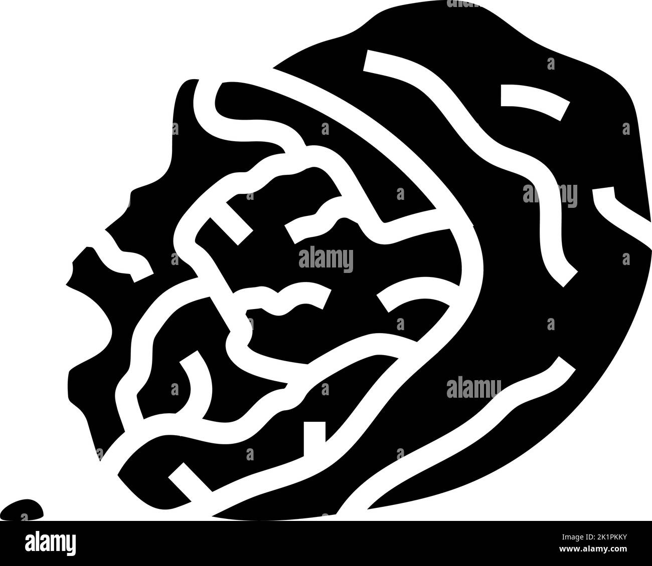 roasted sweet potato glyph icon vector illustration Stock Vector Image ...