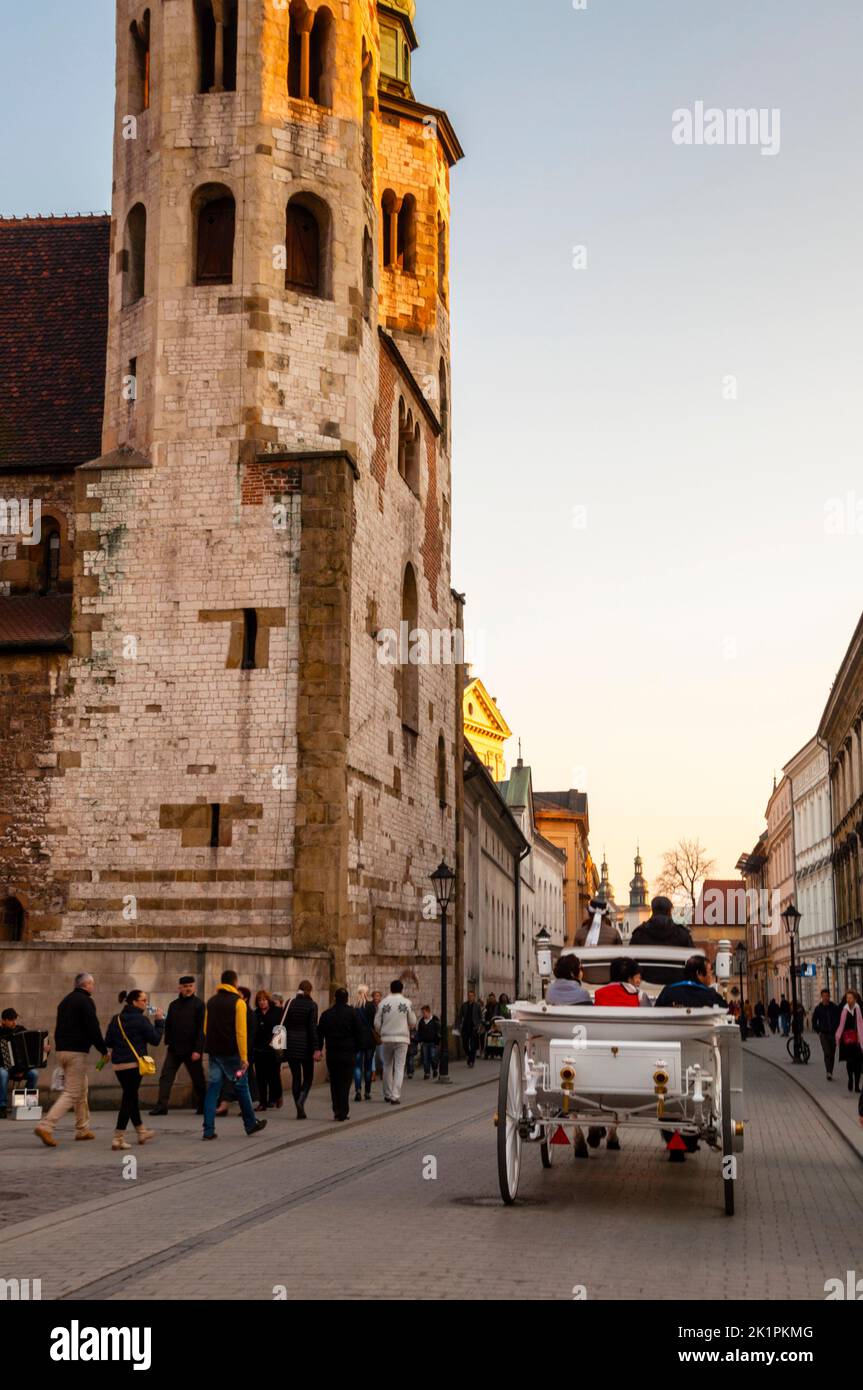 St. Andrew's Church in Old Town district of Krakow is a rare surviving ...