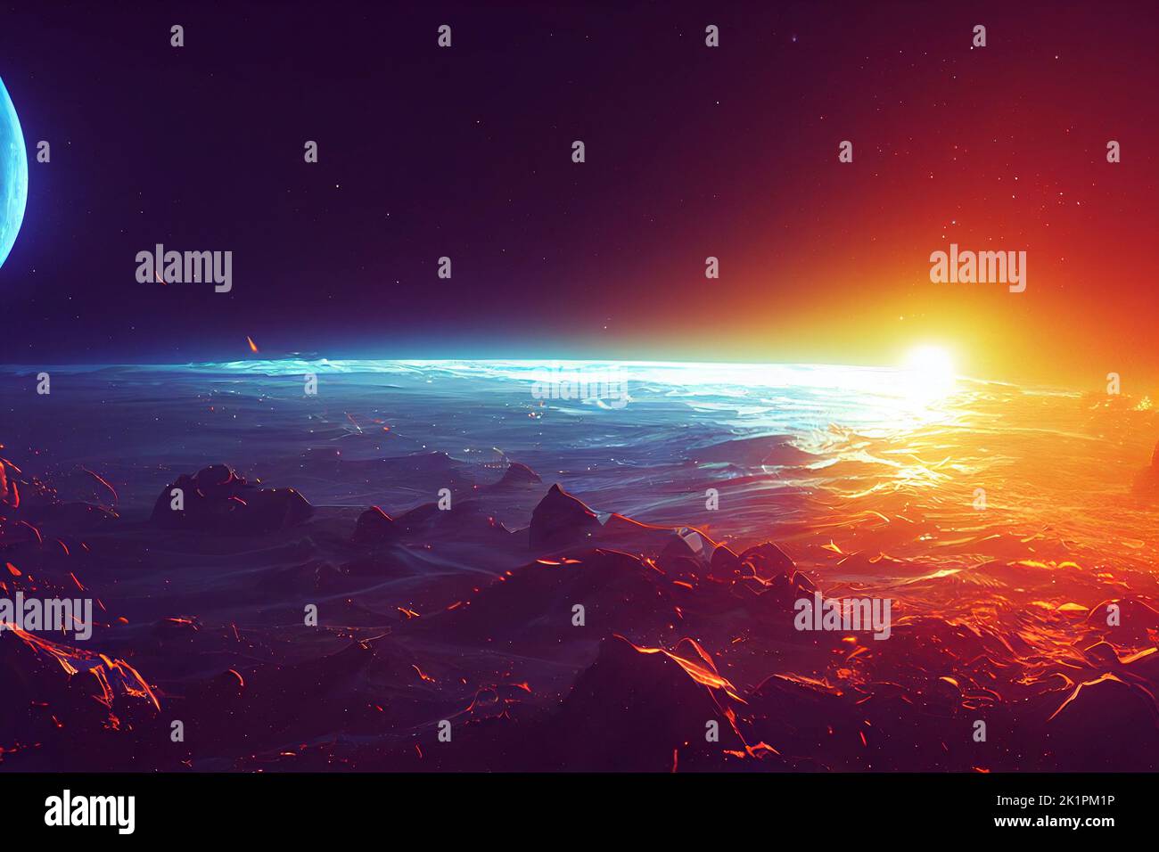 Amazing sci-fi background - supernatural extraterrestrial life form in ...