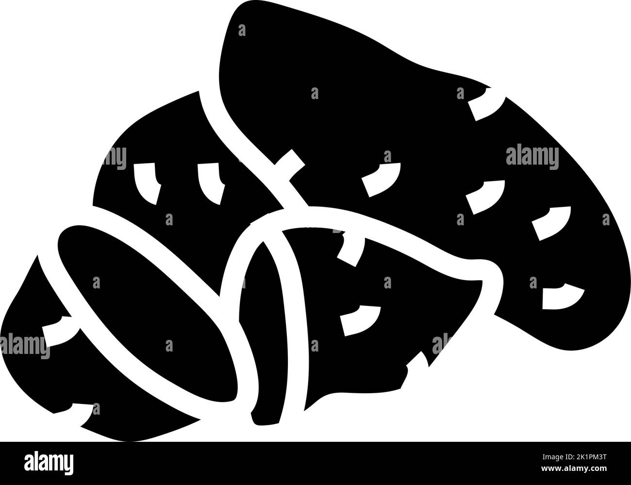 ripe potatoes sweet cut glyph icon vector illustration Stock Vector ...