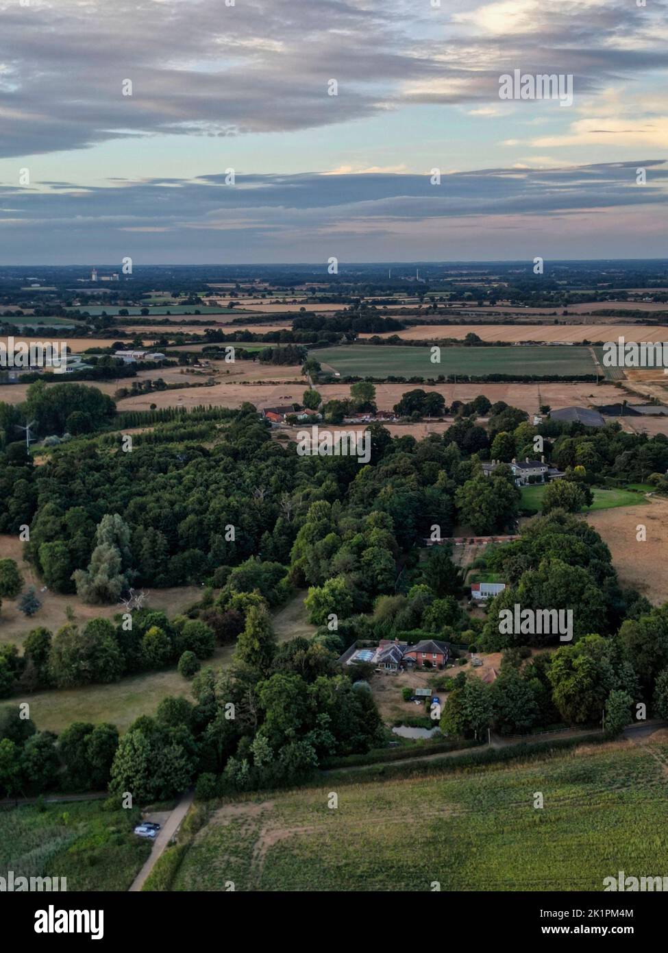 Aerial view vibrant green english hi-res stock photography and images ...