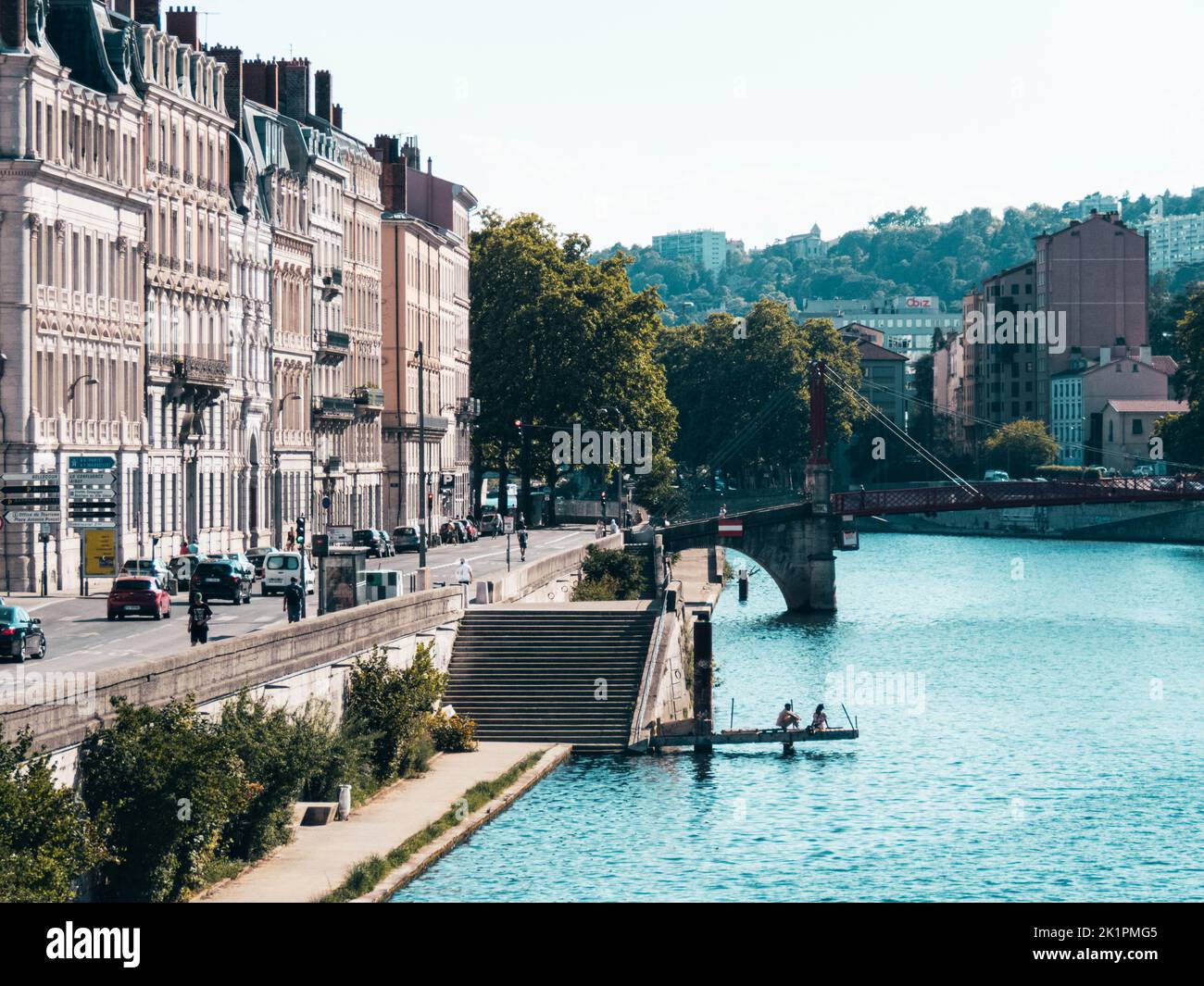 The buildings by the river. Lyon, France Stock Photo - Alamy