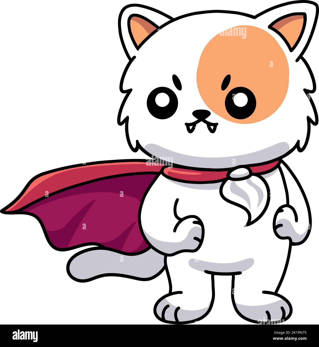 A Cute kawaii vampire cat Stock Vector Image & Art - Alamy