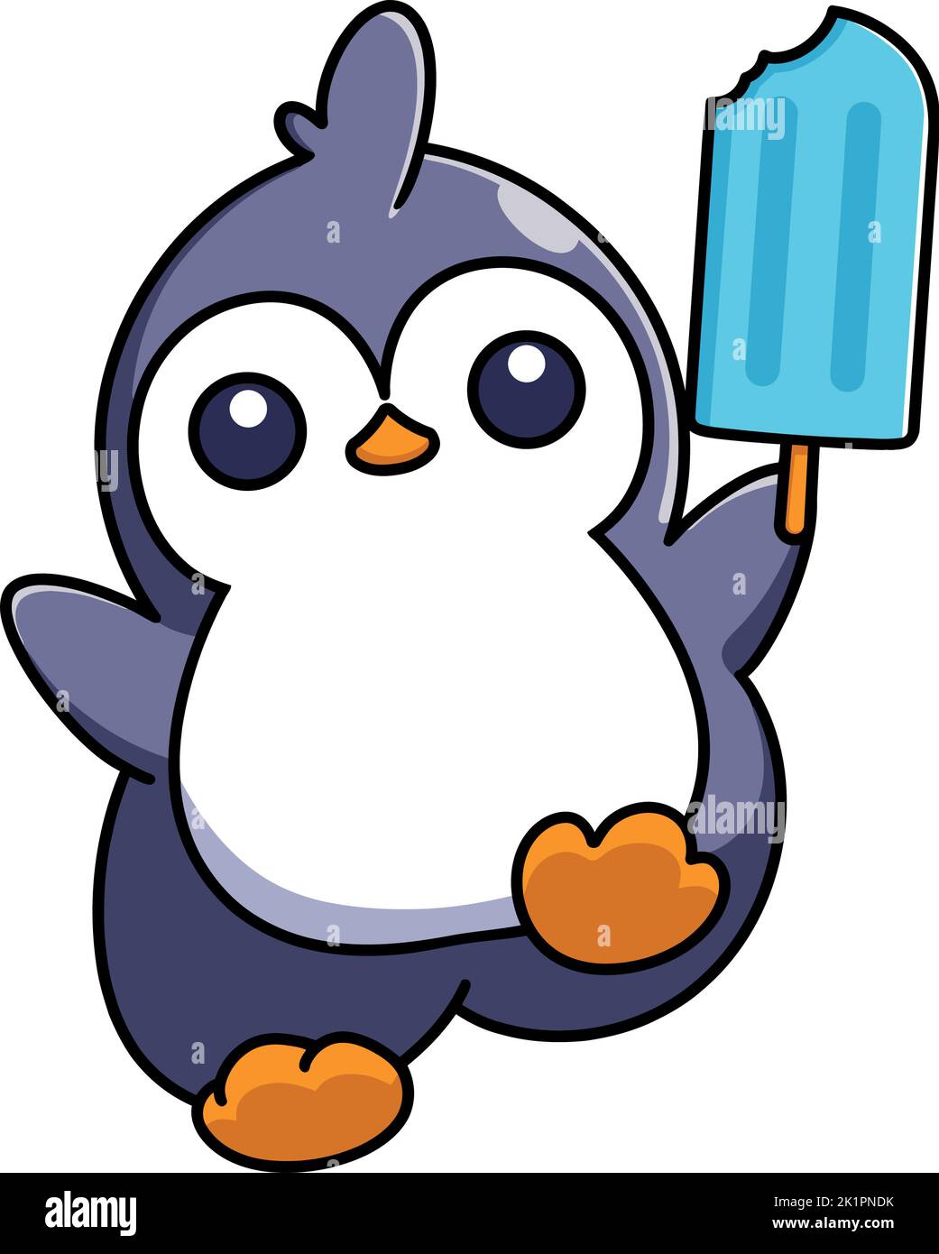 A Cute penguin with ice cream Stock Vector Image & Art - Alamy