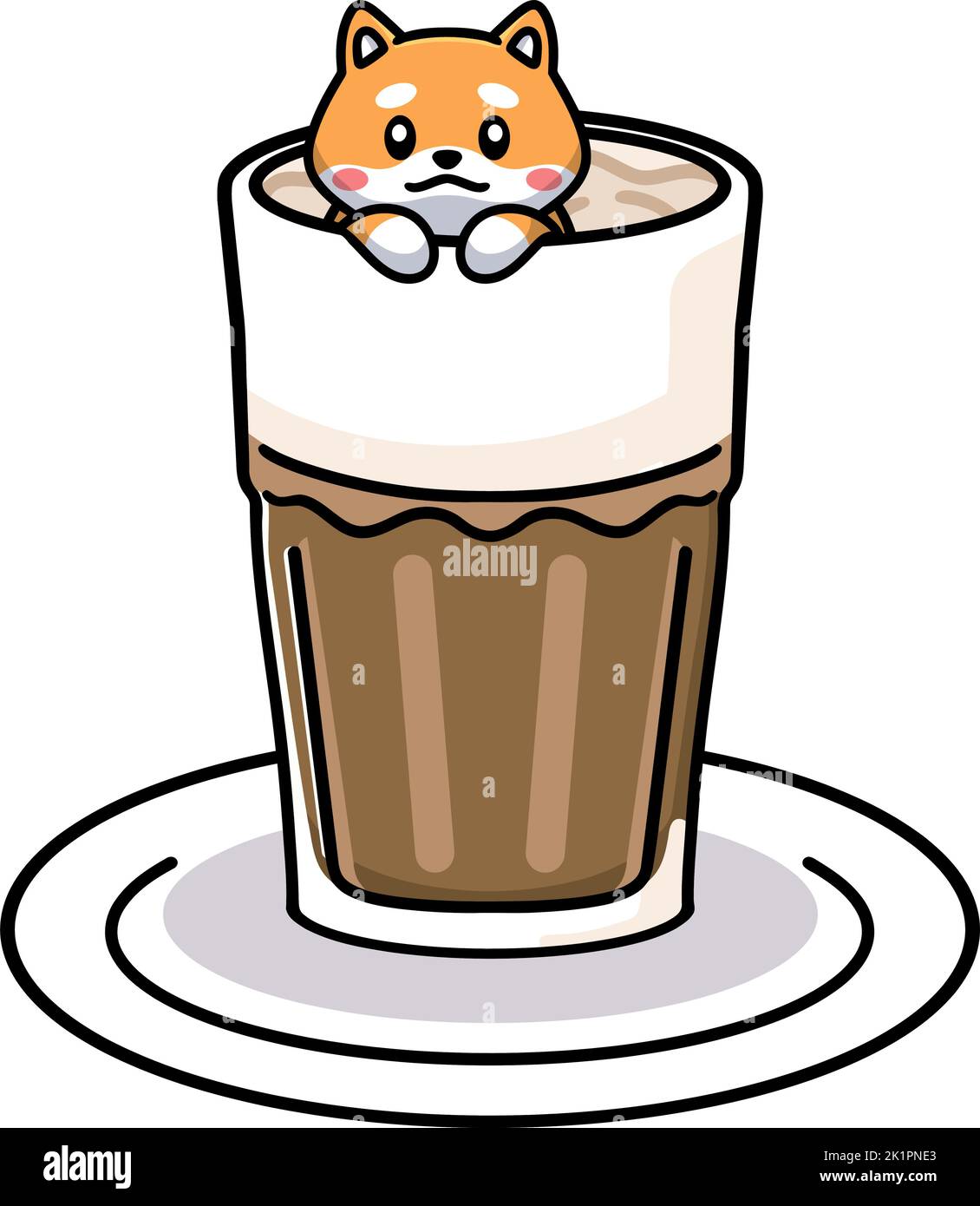 White dog icon glass Stock Vector Images - Alamy