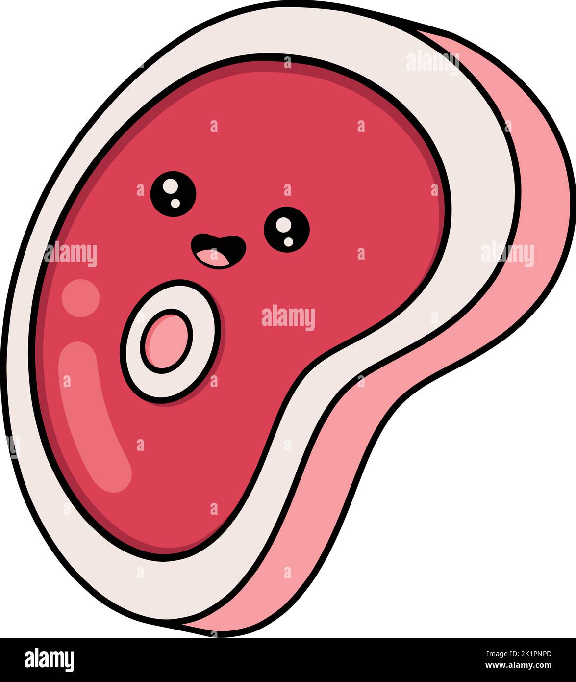 A cute kawaii meat icon Stock Vector Image & Art - Alamy