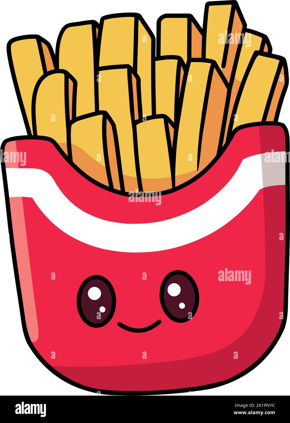A cute fries packet sticker Stock Vector Image & Art - Alamy