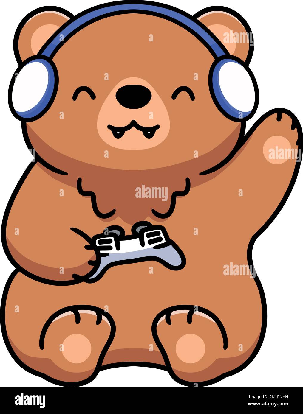 A bear playing video games Stock Vector Image & Art - Alamy
