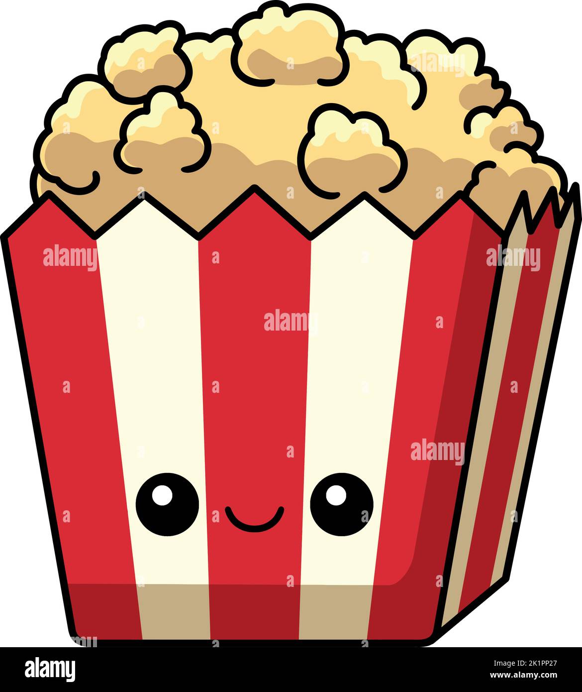 A cute popcorn packet kawaii sticker Stock Vector Image & Art - Alamy