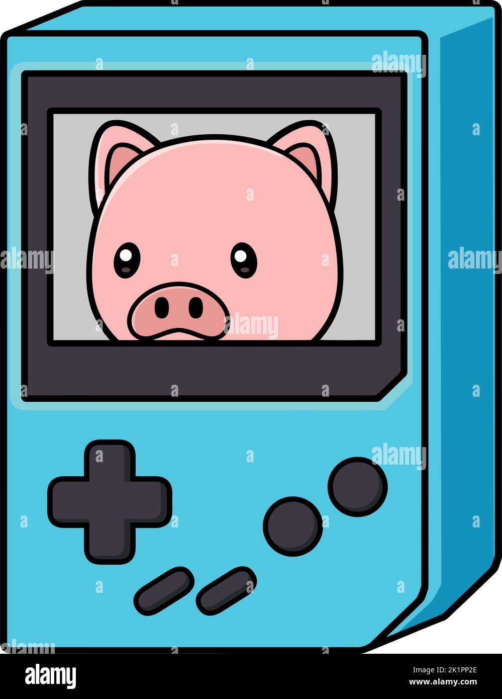 Cute pig kawaii animal Stock Vector Images - Alamy