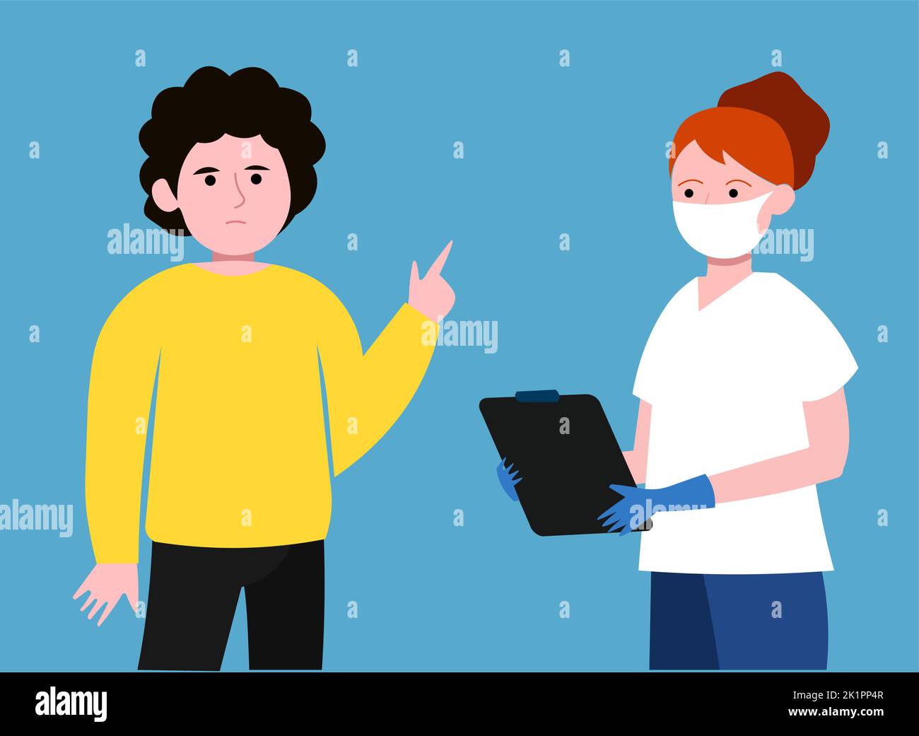 composite picture patient and doctor and background blue Stock Vector ... composite picture patient and doctor and background blue Stock Vector ...