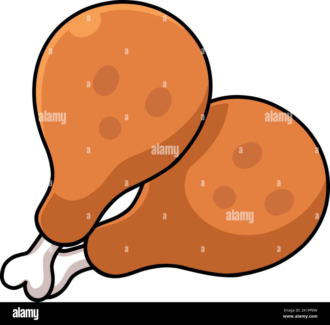 A cooked chicken legs cartoon Stock Vector Image & Art - Alamy