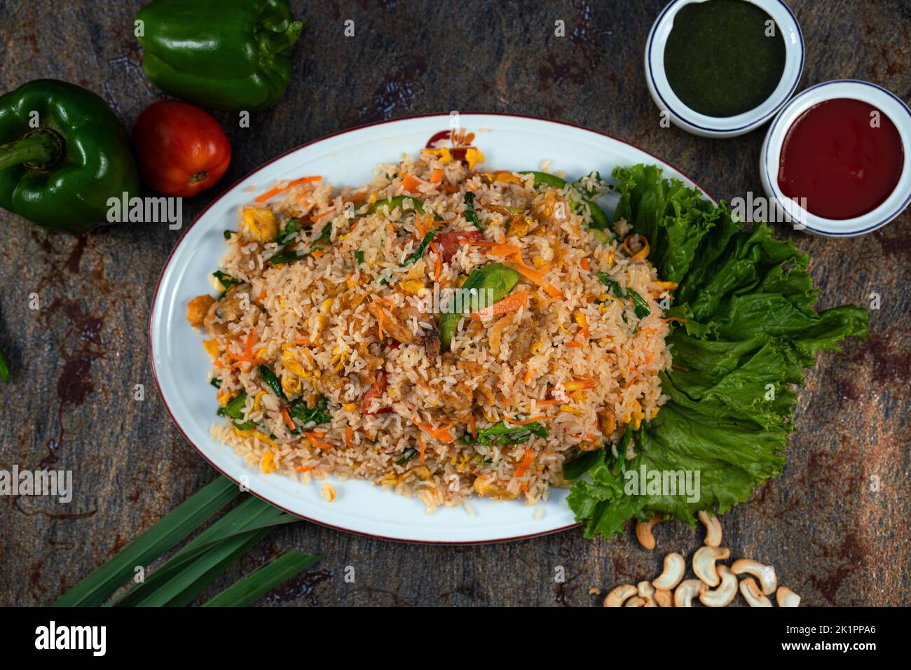 Vegetable rice plate hi-res stock photography and images - Alamy