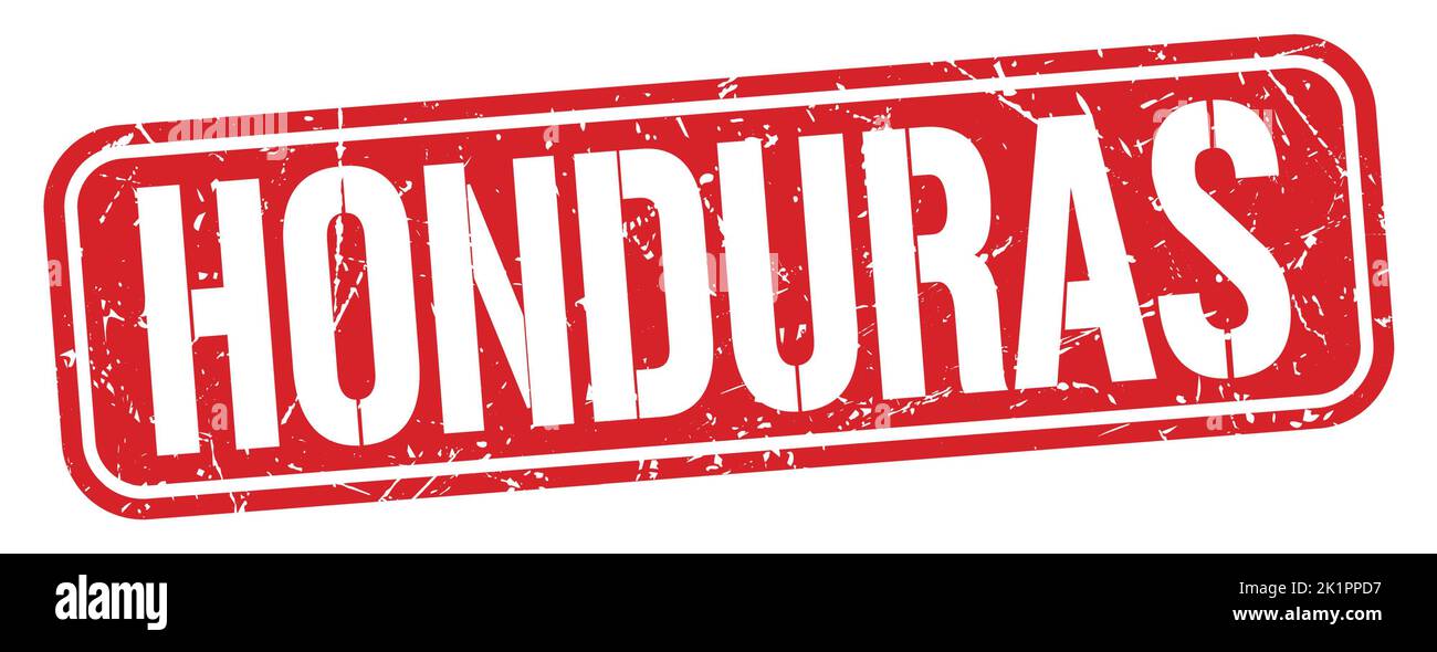 HONDURAS text written on red grungy stamp sign Stock Photo - Alamy