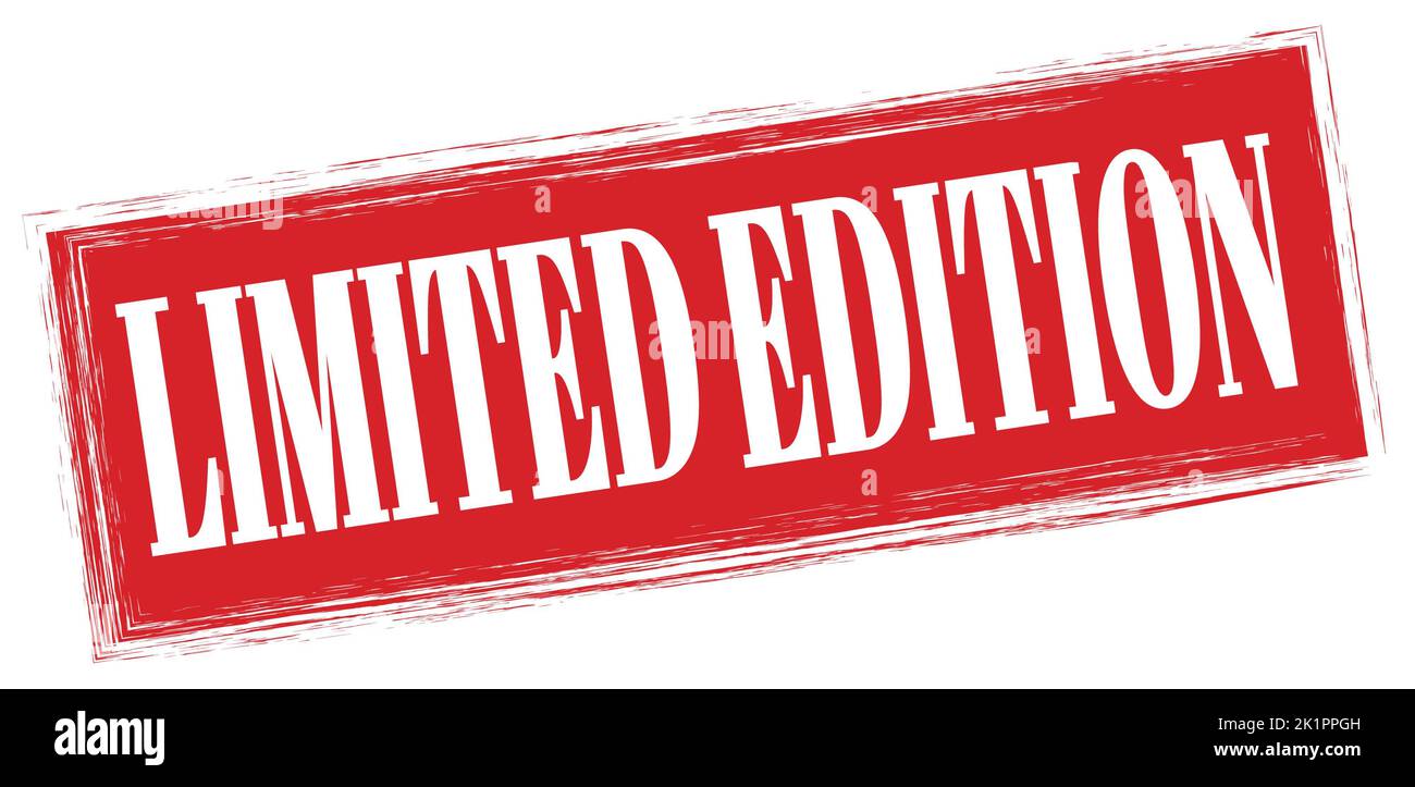 LIMITED EDITION text written on red rectangle stamp sign Stock Photo ...