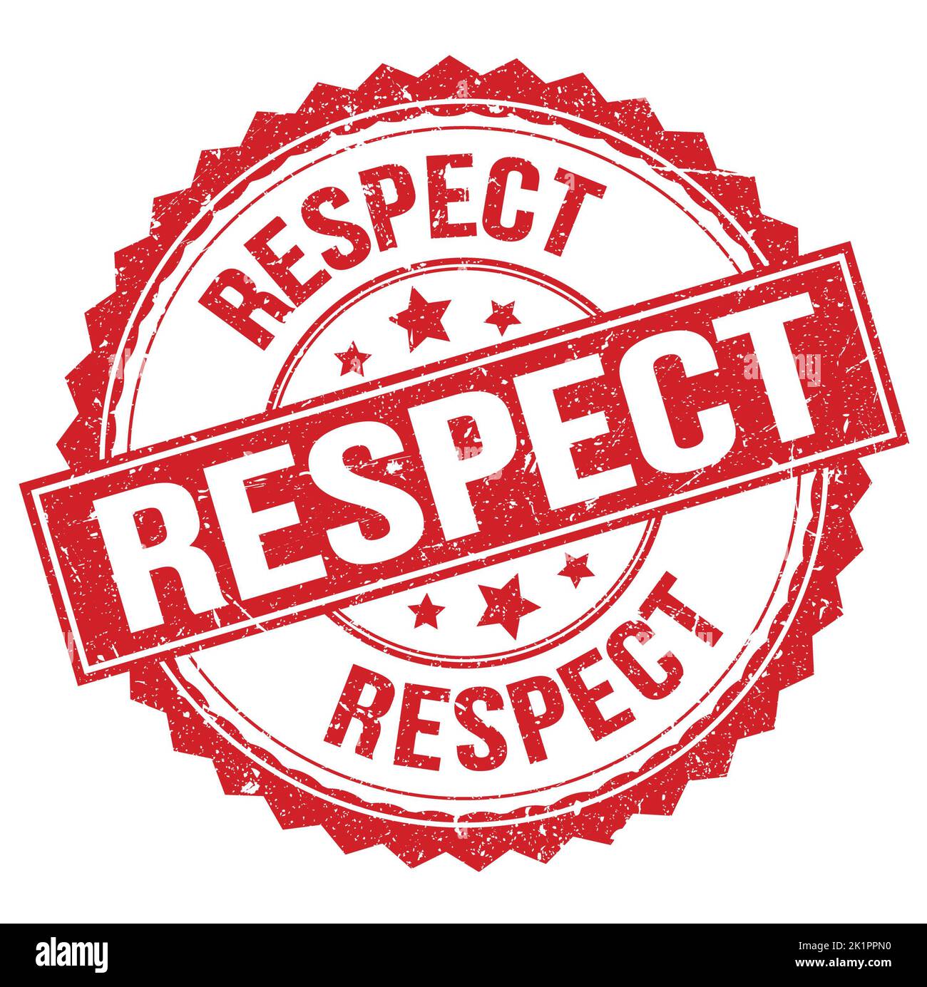 RESPECT text written on red round stamp sign Stock Photo - Alamy