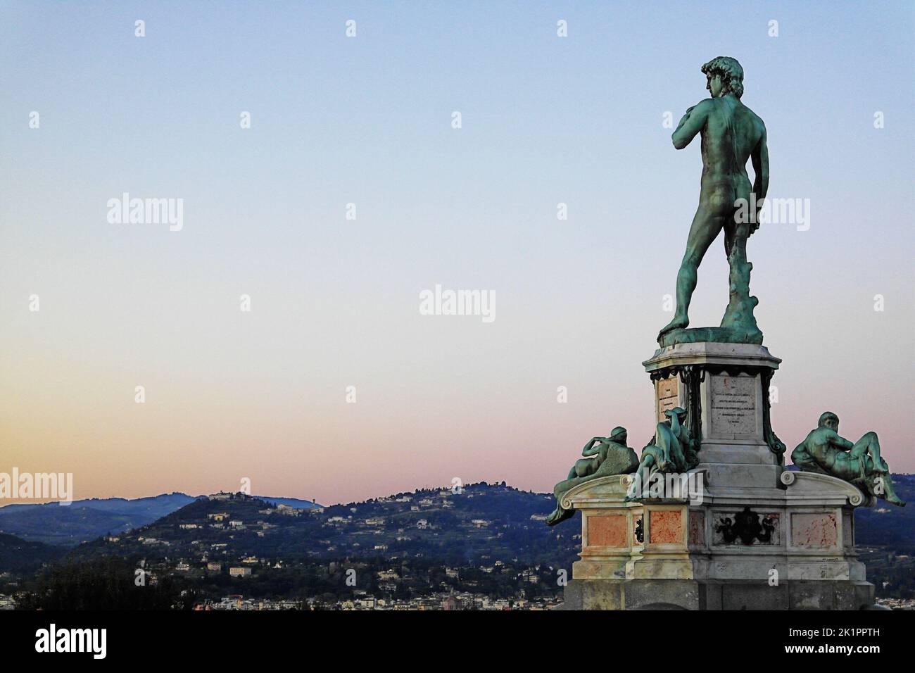 A back view of David sculpture, italy, Florence Stock Photo - Alamy