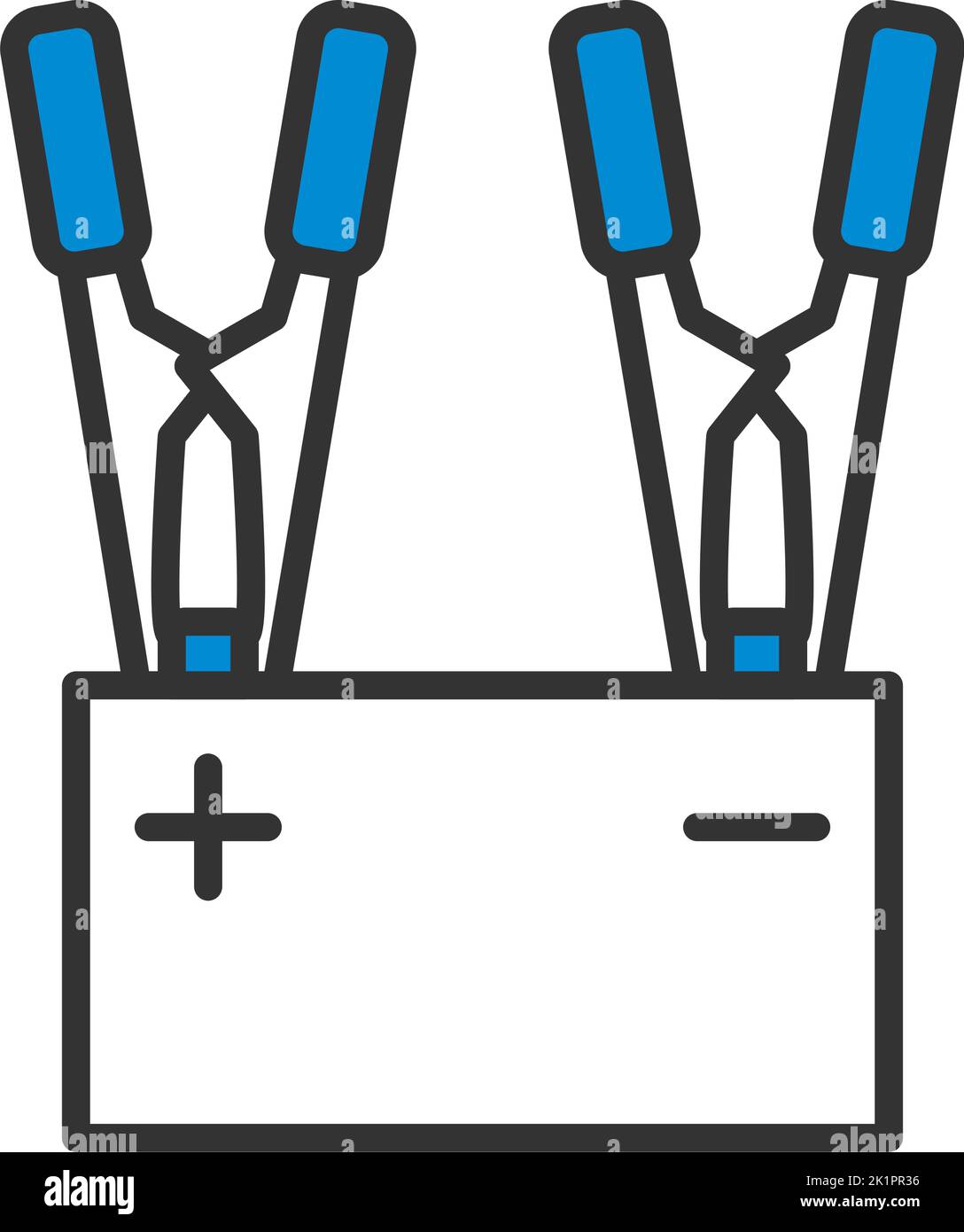 Car Battery Charge Icon. Editable Bold Outline With Color Fill Design ...