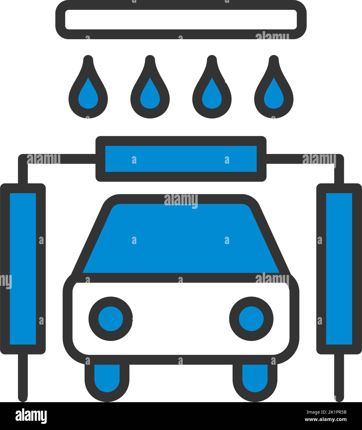 Car Wash Icon. Editable Bold Outline With Color Fill Design. Vector ...