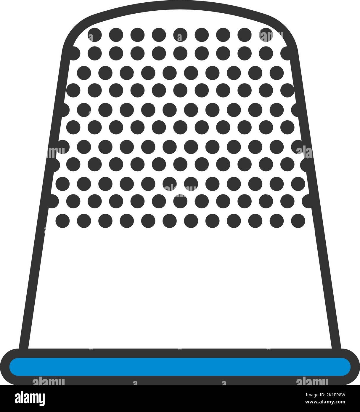 Tailor Thimble Icon. Editable Bold Outline With Color Fill Design ...