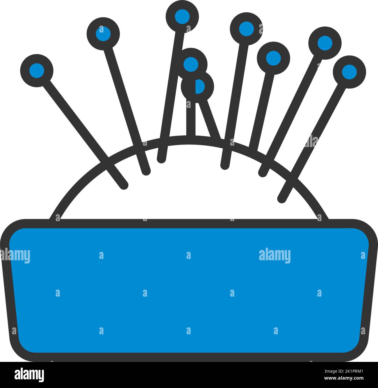 Pin Cushion Icon. Editable Bold Outline With Color Fill Design. Vector ...