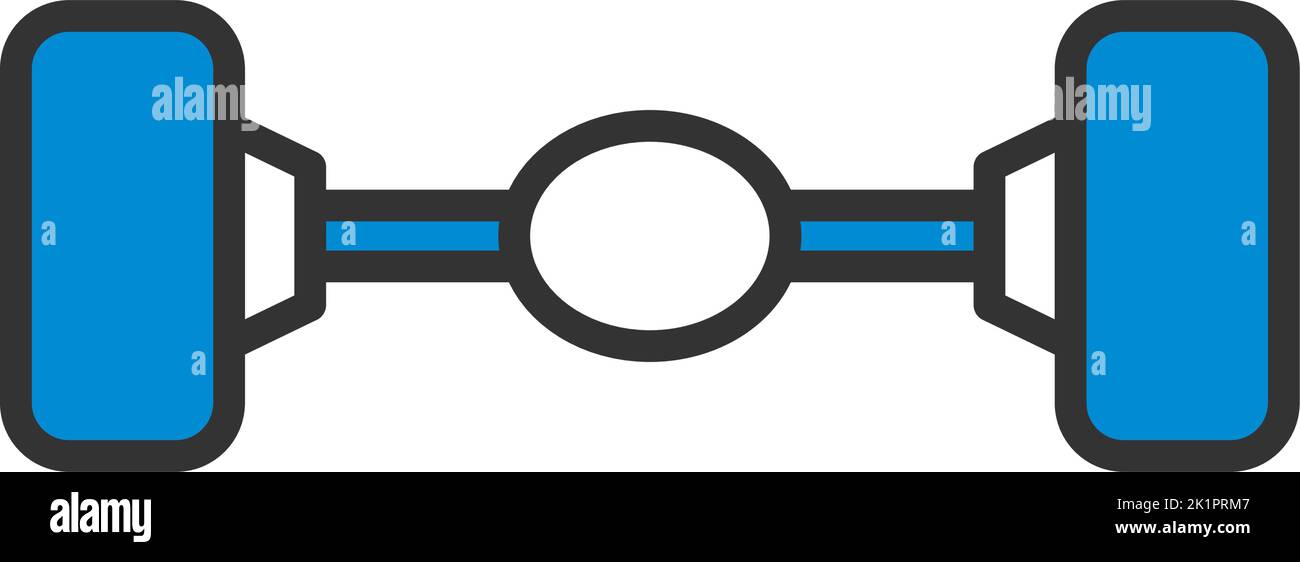 Car Rear Axle Icon. Editable Bold Outline With Color Fill Design. Vector Illustration Stock ...