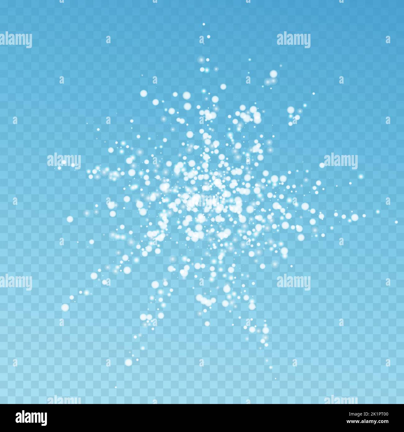 Christmas falling snow background. Subtle flying snow flakes and stars ...