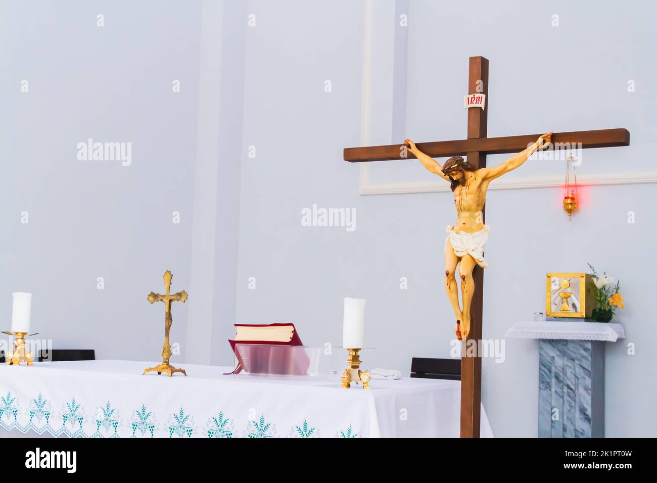 In the church. A place for the prayer of believers. Christian church ...