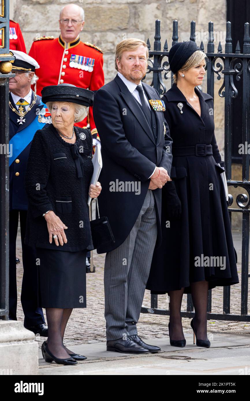 LONDON - King Willem-Alexander, Queen Maxima and Princess Beatrix of ...
