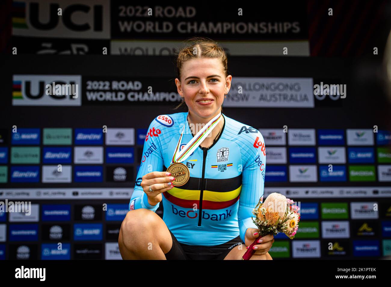 WOLLONGONG, AUSTRALIA - SEPTEMBER 20: JOORIS Febe during the 2022 UCI ...